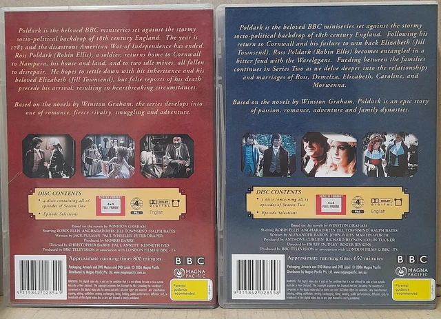 POLDARK THE ORIGINAL 1975 Series DVD Complete Series 1, 2, PAL Region 4 ...