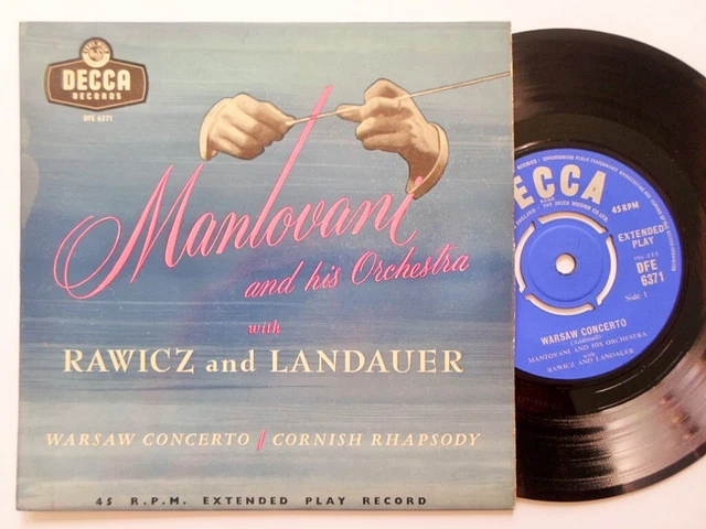MANTOVANI RAWICZ & Landauer EP Decca STO110 EX/EX 1959 pochette photo ...