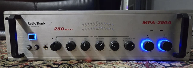 RADIO SHACK MPA-250A PA Stereo Amplifier 250 Watt Rack Mount $40.00 ...