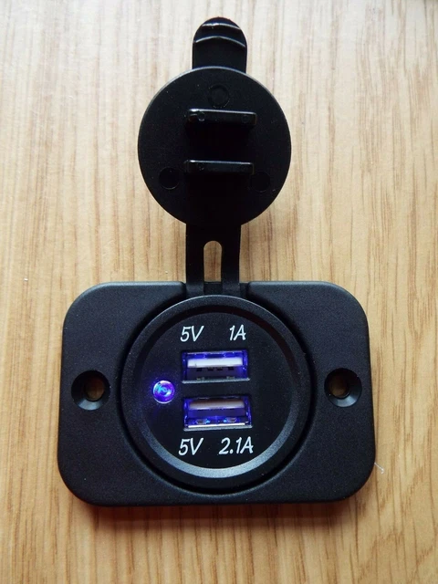 WOHNWAGEN WOHNMOBIL CAMPER 12V Doppel Dual Twin USB Steckdose mit ...