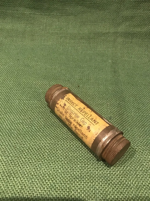 WW2 BRITISH ARMY Re-fillable Insect Repellent tin Jungle issue £29.99 ...