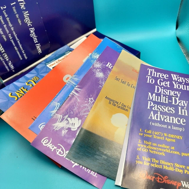 WALT DISNEY WORLD 2000 Vacation Promo Planner VHS Video W/ Pamphlets ...