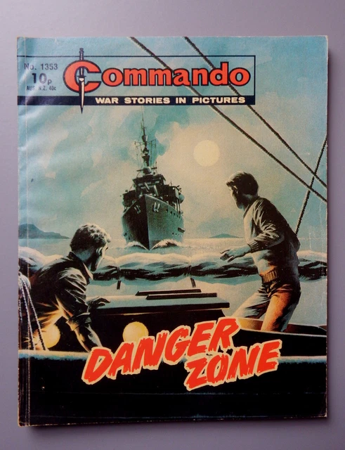 R&L COMMANDO COMIC Number 1353 Danger Zone, Vintage British Boys Comic EUR 4,64 - PicClick IT