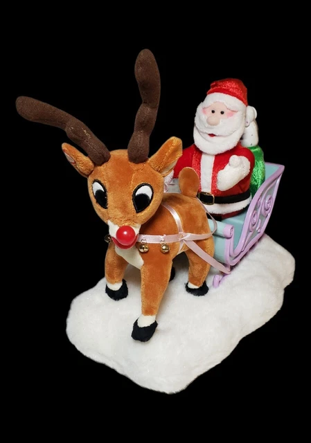 GEMMY RUDOLPH THE Red Nosed Reindeer Santa Sleigh Christmas Animated ...