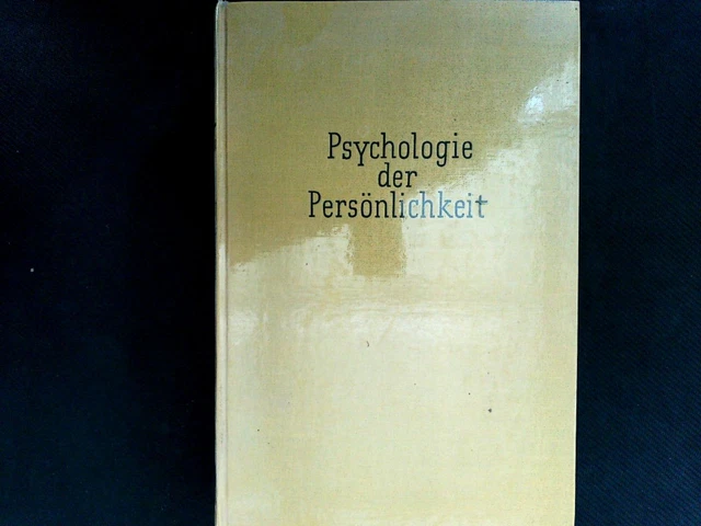 PSYCHOLOGIE DER PERSÖNLICHKEIT. Die Lehre von der individuellen und typi 1587615 EUR 12,58 ...