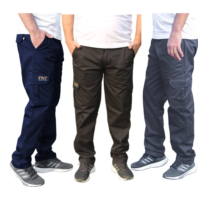 UK MENS CARGO Combat Work Trouser 28 to 58 Approved Work Pants Premium ...