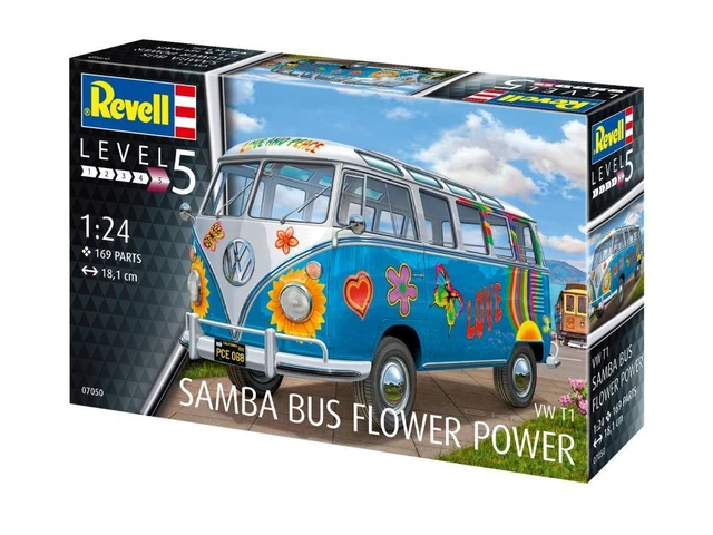 REVELL 1:24 SCALE VW T1 Samba Bus 'Flower Power' £41.30 - PicClick UK