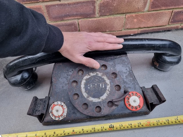 UNIQUE OVERSIZED STEEL Telephone. Shop/Movie Prop. 4KG. 24" Long ...