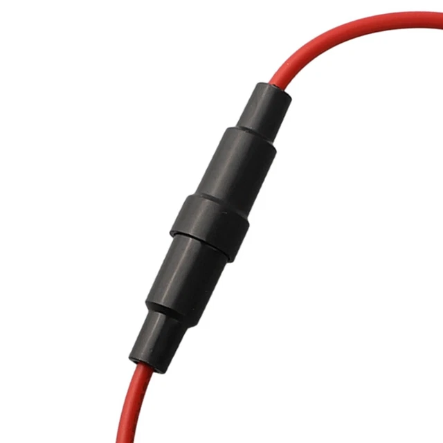 Screw Type Fuse Holder With 22awg Wire Pack Of 10 For Agc Glass Tube