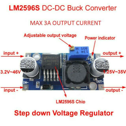 LM2596S DC-DC STEP Down Ajustable Module Abaisseur Régulateur de Tension 1.2-35V EUR 2,50 ...