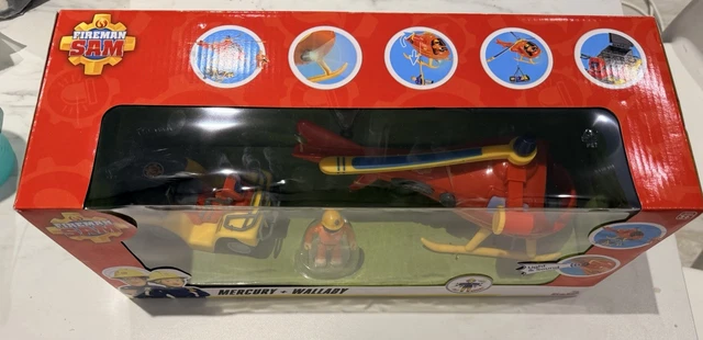 FIREMAN SAM HELICOPTER Wallaby + Mercury, Simba Toys, 3+, Light&Sound £ ...