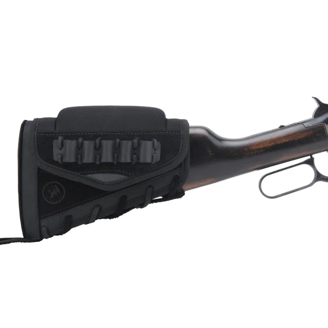 LEATHER RIFLE MAGAZINE Pouch Shotgun Cheek Rest Riser for .30-30.30-06 ...