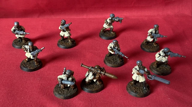 STEEL LEGION INFANTRY Squad X10 Models Metal OOP Well Painted Warhammer ...