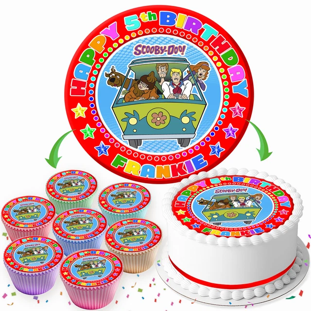 SCOOBY DOO BIRTHDAY Personalised Edible Cake Topper & Cupcake Toppers ...