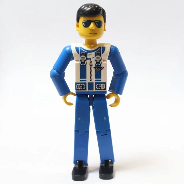 LEGO® USED MINIFIG tech038 Technic Figure Blue Legs, White Top with ...