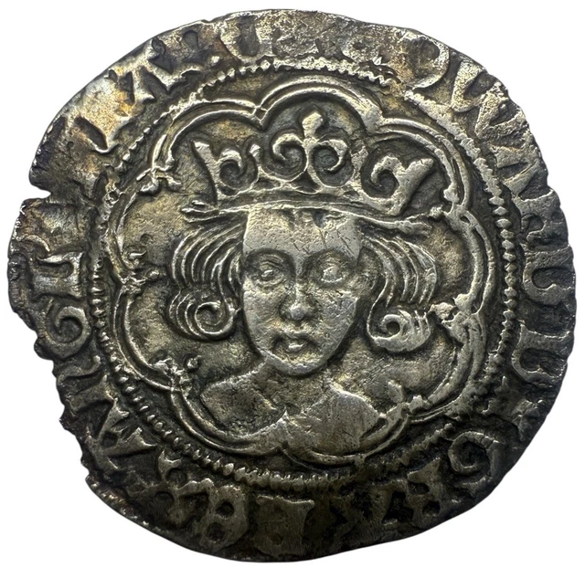 EDWARD IV SECOND Reign, Groat, MM Pierced Cross With Pellet S2098 £275. ...