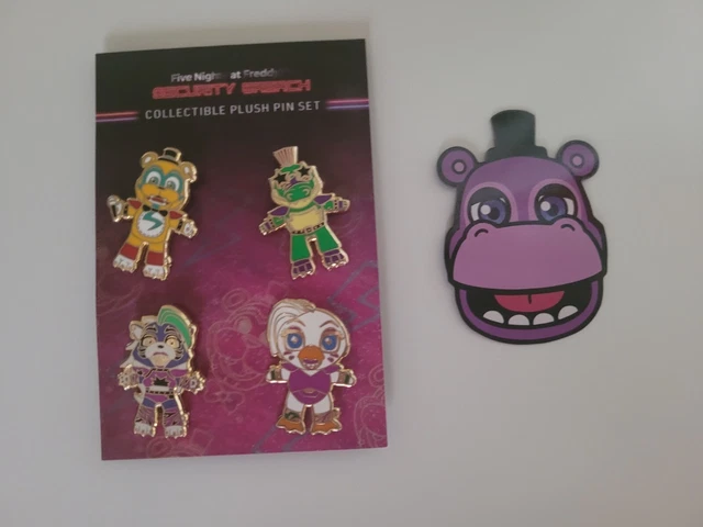 FNAF FIVE NIGHTS at Freddy's Security Breach Pin Set Mr Hippo Pin ...