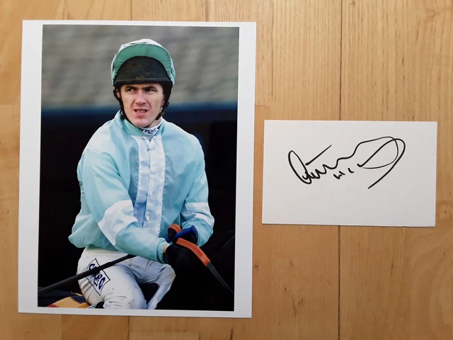 HAND-SIGNED TONY (A.P.) McCOY (CHAMPION JOCKEY) WHITE CARD + UNSIGNED ...