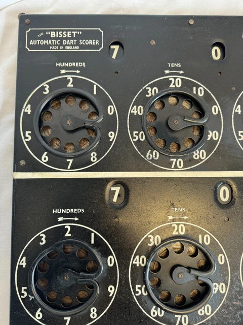 VINTAGE BISSET AUTOMATIC Dart Darts Scorer Scoreboard Metal $310.00 ...
