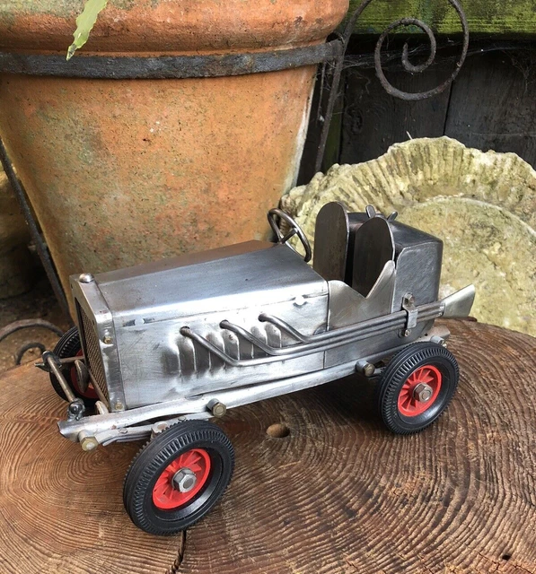 VINTAGE SCRATCH BUILT model racing car classic 1930's tether style hot ...