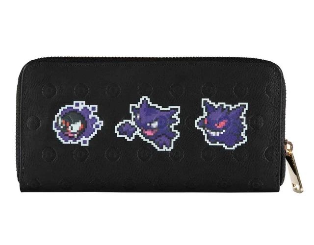 POKÉMON PURSE PIXEL Ghosts Gastly Haunter gengar new Official Black Zip ...
