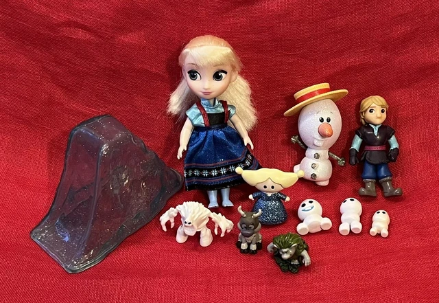 DISNEY FROZEN ANIMATORS Collection Mini Doll Elsa, Olaf, Sven, Kristoff ...