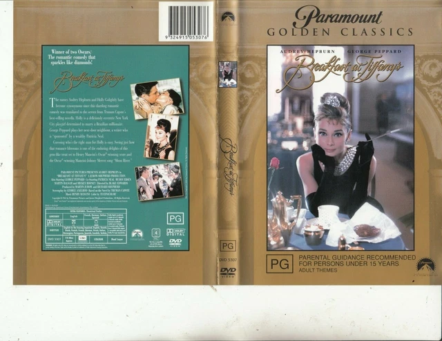 BREAKFAST AT TIFFANY'S-1961-PARAMOUNT Golden Classics-Movie P-GC-DVD ...