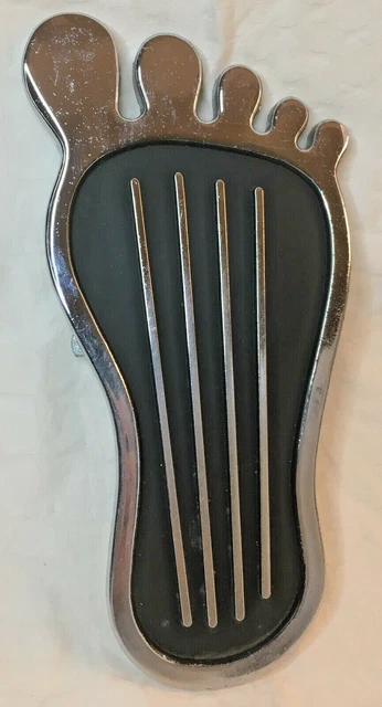 BARE FOOT GAS Pedal Vintage Cal Custom Chrome Surfer Man Cave Bar ...