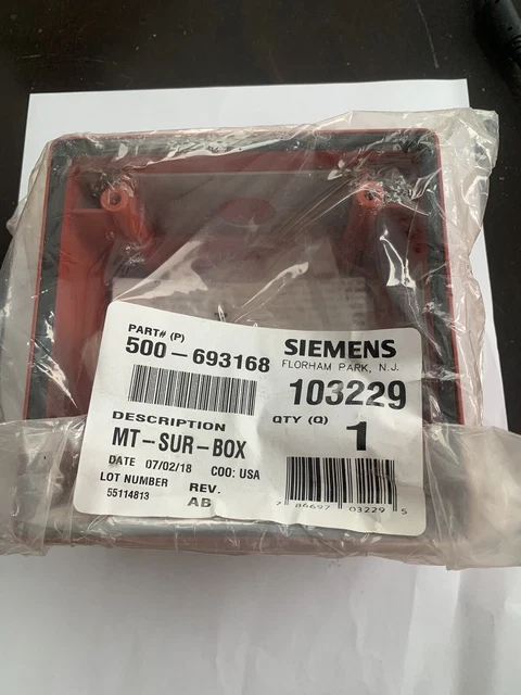 NEW SIEMENS, WEATHERPROOF Surface Mount Back Box Red 500-693168 $14.99 ...