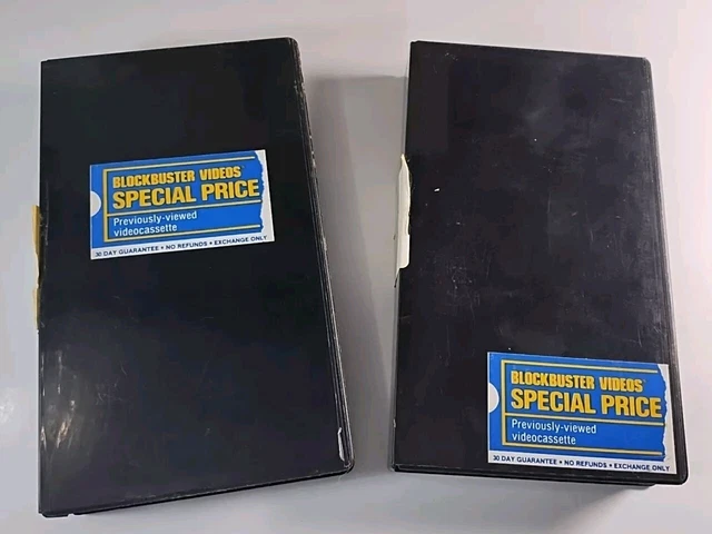 RARE 80S BLOCKBUSTER Video VHS Clamshell Previously Viewed Cases w ...