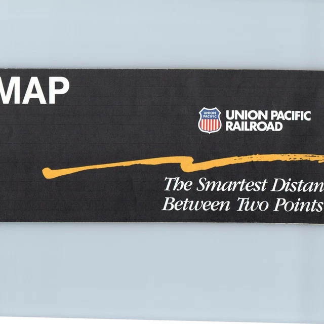 C1990S UNION PACIFIC Railroad Map United States +City Metros Rand ...
