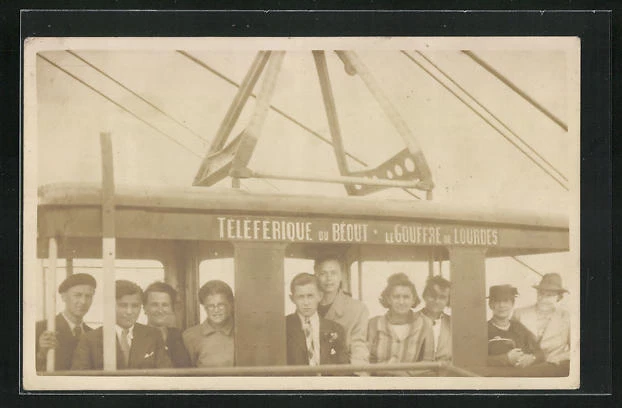 PHOTO-CPA LOURDES, BESUCHER in der Gondel der Seilbahn EUR 7,00 - PicClick FR