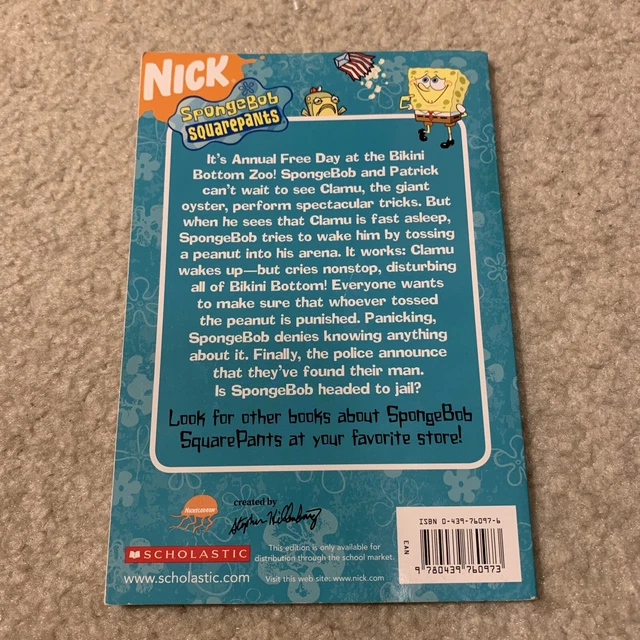 SPONGEBOB SQUAREPANTS ZOO Day Disaster Nickelodeon Paperback Book Full ...