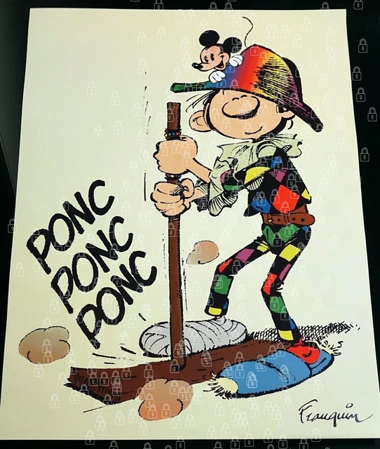 FRANQUIN - GASTON Lagaffe - Affiche - “Ponc Ponc Ponc” - Exclusivité En ...