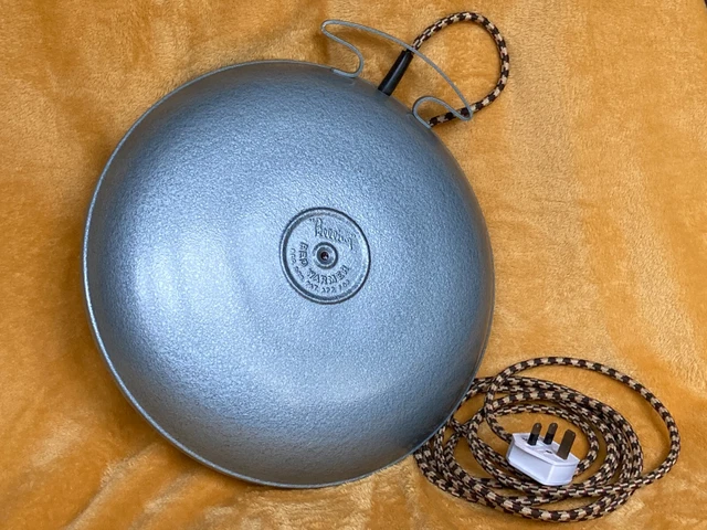 VINTAGE BELLING ELECTRIC Bed Warmer, Blue Flying Saucer Heater, BOXED ...