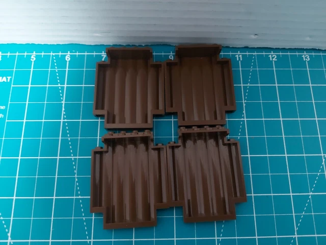 LEGO CASTLE - 4 Brown Log Wall Panel 2 x 6 x 6 - Palisade (30140 ...