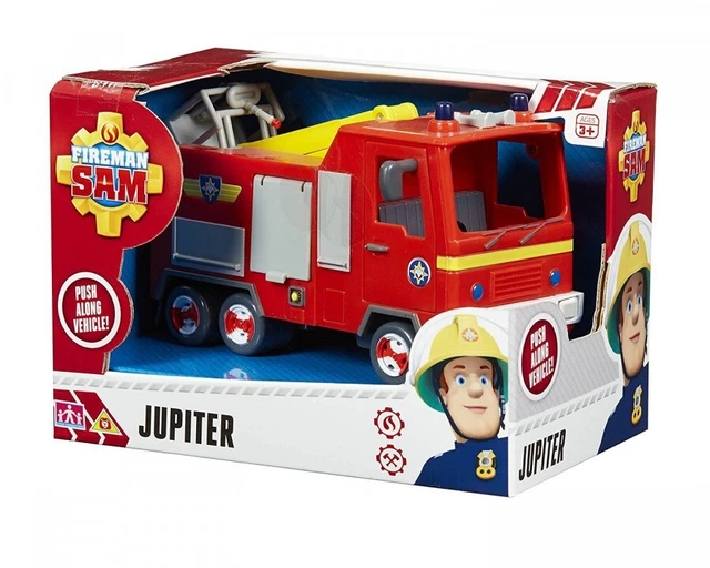 NEW FIREMAN SAM Friction Jupiter Fire Engine With Articulated Sam ...