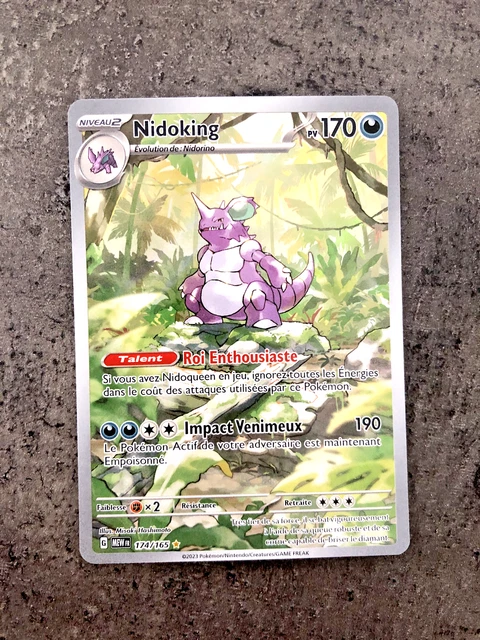 CARTE POKÉMON NIDOKING 174/165 ultra rare EV3.5 écarlate et violet 151 FR Neuve EUR 15,00 ...
