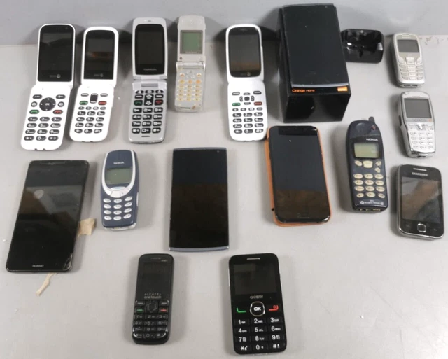 LOT 16 TELEPHONES PORTABLES Clapet SMARTPHONES Siemens Thomson Samsung Nokia I36 EUR 6,00 ...