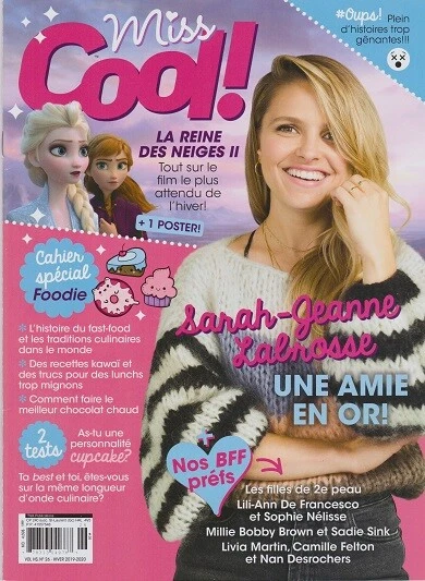 SARAH-JEANNE LABROSSE MISS COOL Magazine 2019 DISNEY'S Frozen STRANGER ...