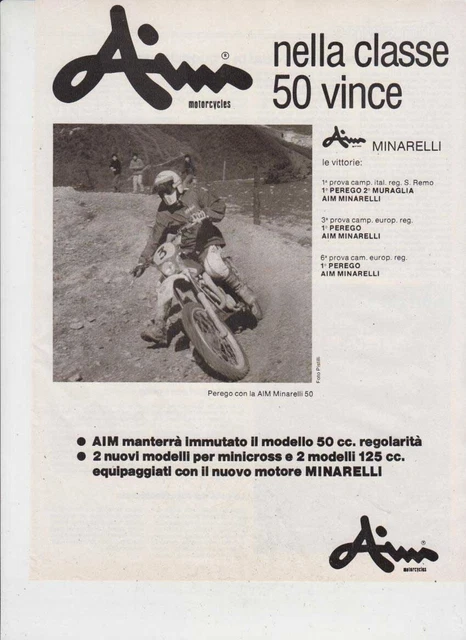 ADVERTISING PUBBLICITÀ-MOTO AIM 50 1979-PEREGO MOTOITALIANE ENDURO ...