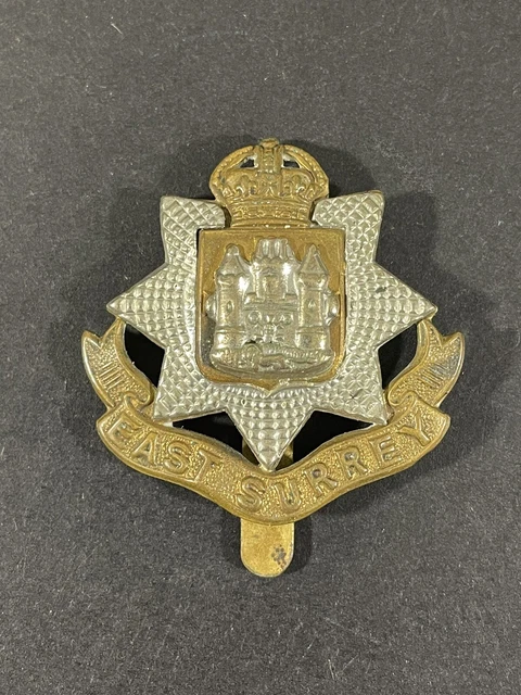 WW1 BRITISH ARMY, East Surrey Regiment Cap Badge £14.00 - PicClick UK