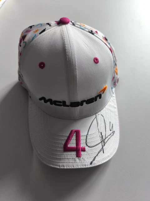 LANDO NORRIS SIGNED 2025 Mclaren F1 Rare Drivers Cap Miami Usa L4Ndo #4 ...