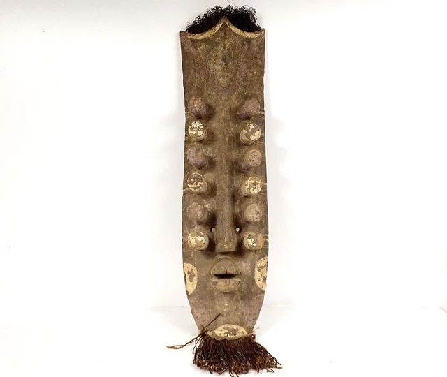 GRAND MASQUE AFRICAIN Oubi Grebo Côte d'Ivoire bois sculpté tribal ...