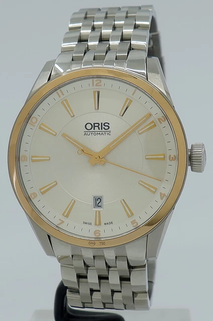 ORIS REF 7642 Steel/Gold Automatic 42mm Silver Dial Artix Date on ...