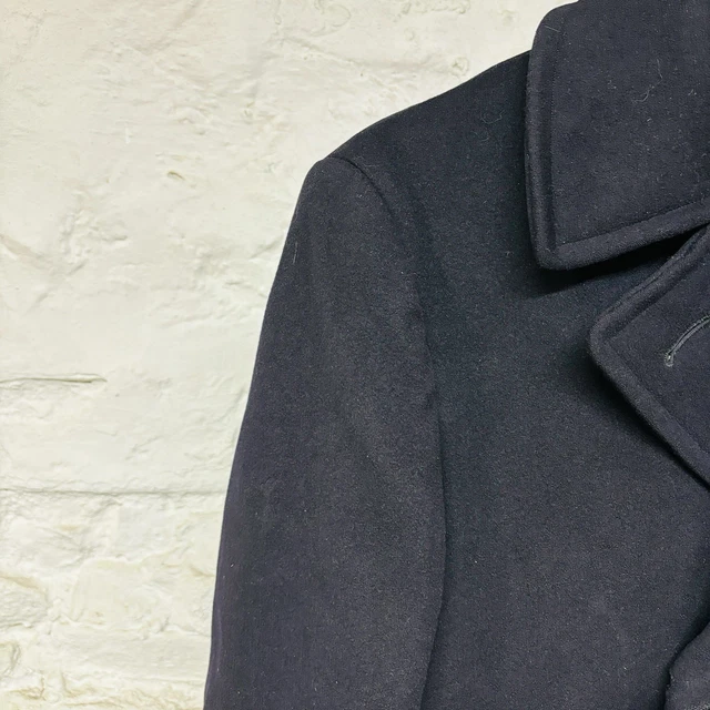 WW2 NAVAL CLOTHING Factory 8 Button US Navy Wool Peacoat Vintage 1940s ...