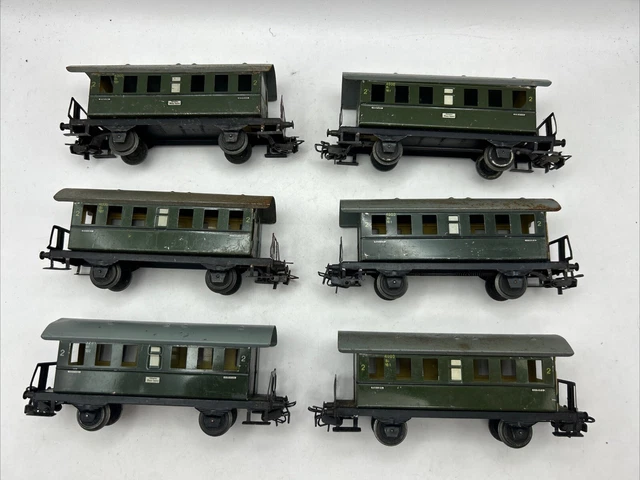 VINTAGE MÄRKLIN HO 4000 4 Wheel Passenger Cars X6 Rake Of 6 2nd Class HO / OO £39.99 - PicClick UK