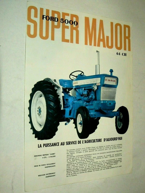 PROSPECTUS TRACTEUR FORD 5000 Super Tractor Traktor Trattore Prospekt Brochure EUR 17,99 ...
