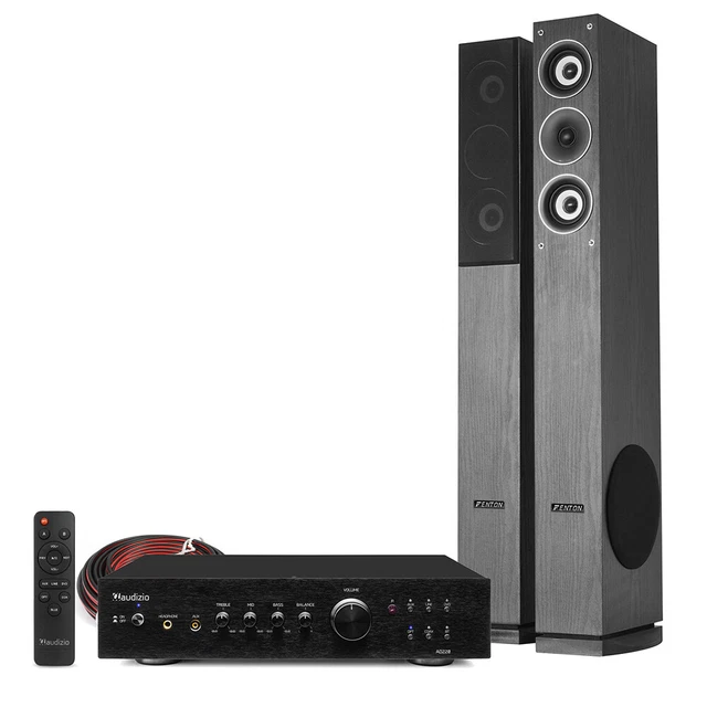 FLOOR STANDING HIFI Tower Speaker System and Bluetooth Amplifier ...