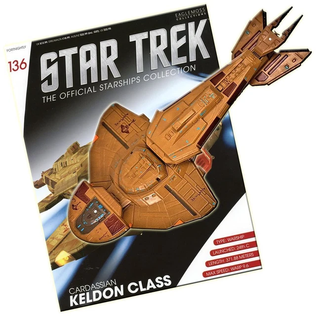 STAR TREK CARDASSIAN Keldon Class Warship Starships Collection Magazine ...